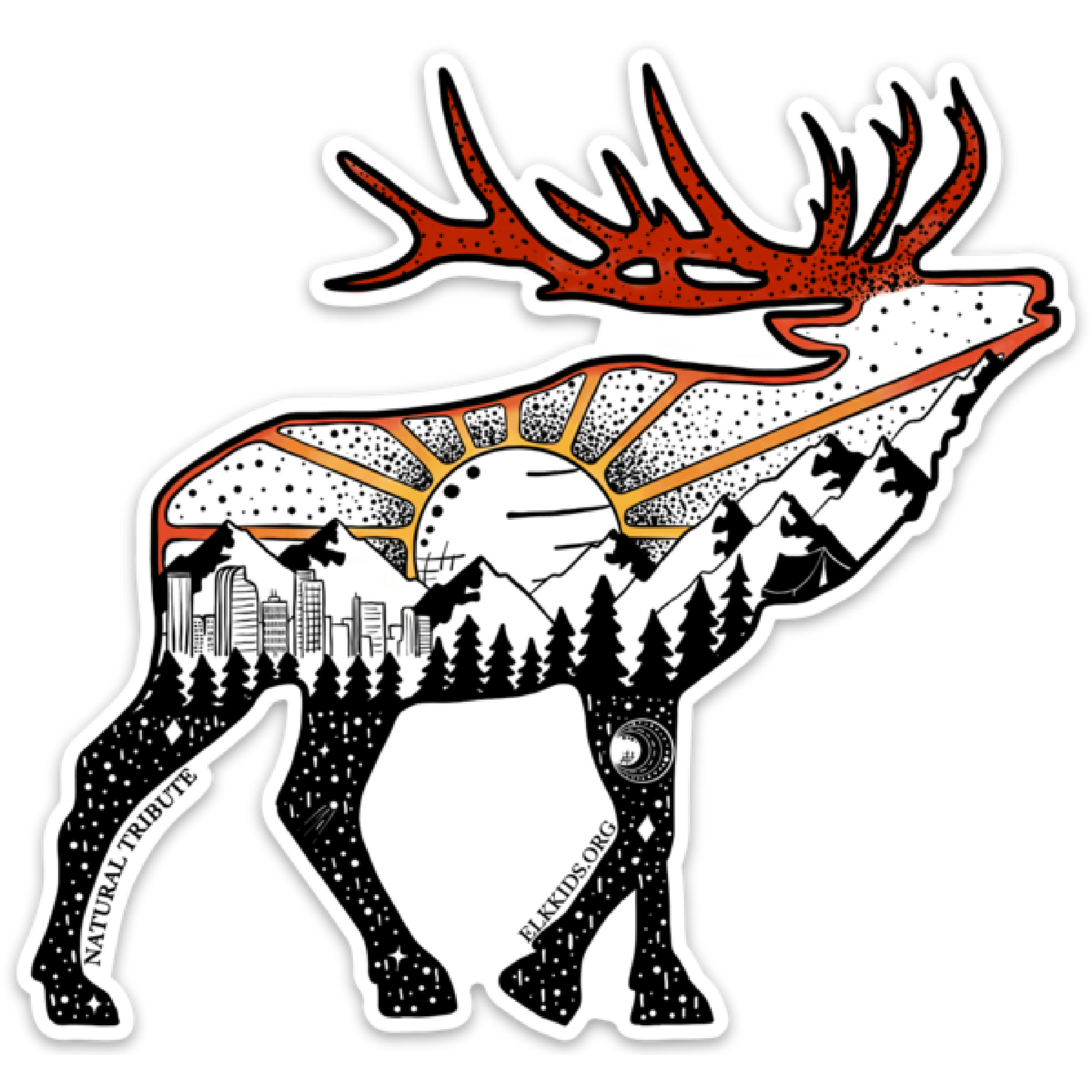 Elk Sticker – Natural Tribute